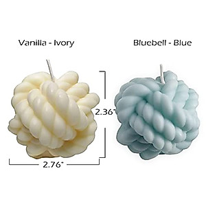 Vanilla Scented Bubble Candles Big Knot Ball Candle, Home Decor Cool Shaped Aesthetic Candles, Soy Wax Unique Candle Modern Candle Trendy Room Shelf Desk Decorations