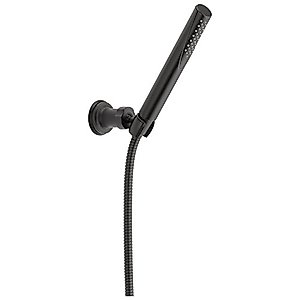 Delta Faucet Trinsic Single-Spray Touch-Clean Wall-Mount Hand Held Shower with Hose, Matte Black 55085-BL ‎6.91 x 2.22 x 17.13 inches