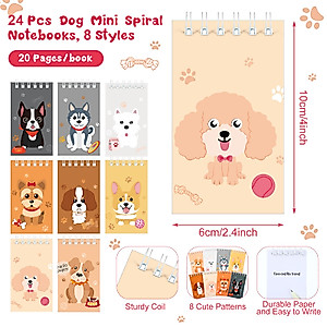 Yeaqee 48 Pcs Dog Party Favors Include 24 Dog Mini Notebooks for Kids 24 Dog Gel Ink Pens Puppy Themed Party Favors Bulk Animal Spiral Notepad Black Ink Pen for Pet Birthday Party Bags Classroom Prize