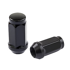 DCVAMOUS 24 PC 14x1.5 Lug Nuts Black 19mm Hex Compatible with Chevy GMC 6 Lug Aftermarket Wheels - M14x1.5 Extended Lugnuts 1.8" Tall Cone Seat for Sierra Silverado 1500 Suburban Yukon Tahoe Escalade