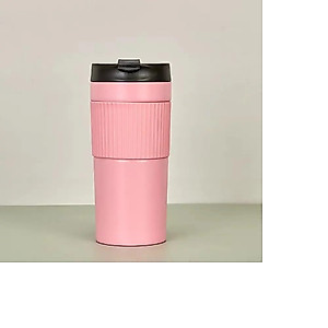Pink Portable coffee maker, french press, Insulated Mug with double Wall Stainless Steel, 16oz,. French Press Tumbler, French press Mug, Portable coffee mug, Coffee maker, Travel press