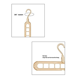 XINYIDAO 6 Pcs Magic Hanger Organizer, with 9 Slots, Multifunctional Storage Hanger, Non-Slip Hangers, Cascading Hangers, Closet Organizers and Storage