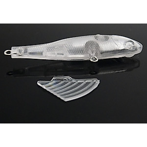 10PCS Unpainted Lure Blanks 13.88g 6.8cm with 4mm Free Fishing Eye VIB Crankbait Baits Simulation Blank Body Clear Hard Baits Trout Salmon Minnow Lure Popper Lures Topwater Freshwater 4mm 8242