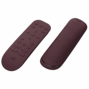 PlayVital Silicone Protective Remote Case for ps5 Media Remote Cover, Ergonomic Design Full Body Protector Skin for ps5 Remote Control - Wine Red