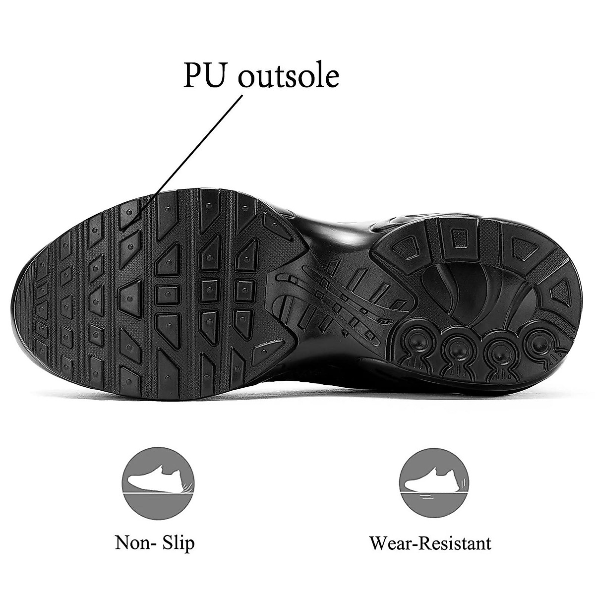 Men's Fashion Sneaker Non Slip Air Running Shoes for Men Athletics Sport Trainer Tennis Basketball Shoes Black