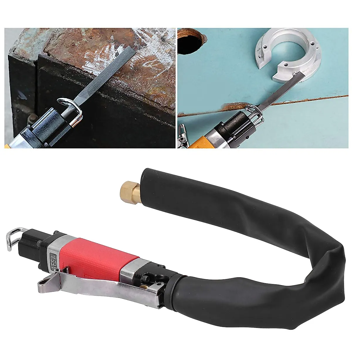 Pneumatic File, Air Reciprocating File Body Saw with Snap Button Switch Pneumatic File Grinding Machine Hardware Tools 6.2bar 90psi for Home