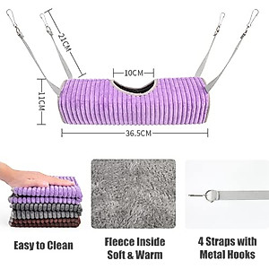 Bangminda Small Animal Hammock Ferret Hammock Hammock Tunnel Hamster Squirrel Sugar Slingshot Guinea Pig Ferret Accessories Hanging Hiding Tunnel Tube Toy for Cage