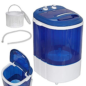 JupiterForce Portable Washing Machine Mini Compact Counter Top 8 Lbs Washer Single Tub Rotary Dehydration for Apartments,Dorms,Camping, Dorms, College Rooms, RV’s