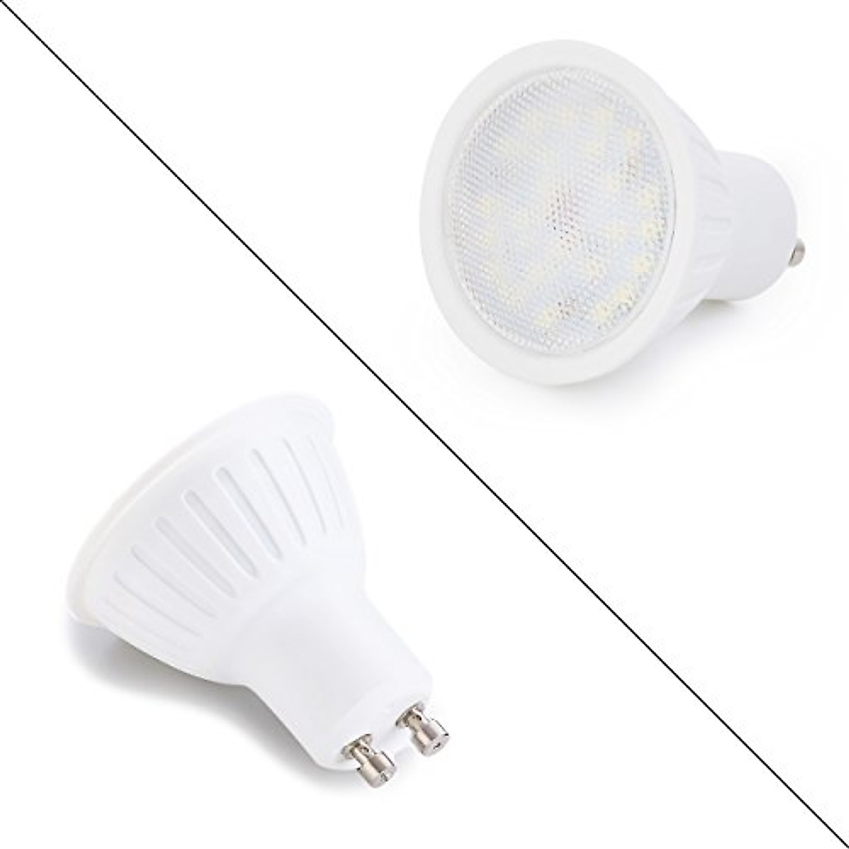 GU10 Led Dimmable Light Bulbs, 5W=50W, 4000K Natural White GU10 Base 120° Beam Angle Spotlight for Accent Recessed Track Lighting, Pack of 6