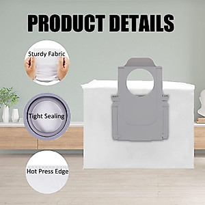 10 Pcs Roborock S7 Maxv Ultra Dust Bags, Roborock Dust Bag Reusable Compatible w/Roborock Q5/Q5+/Q7/Q7+/Q7 Max+/S7 MAXV/T8/G10S/G10SPRO Vacuum Self-Empty Dock, Troborock S7 Pro Ultra Accessories