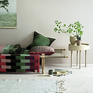 Roros Tweed Designer 100% Norwegian Wool Pillow Cushion (Asmund Gradient in Pink/Green)