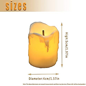 YASENN Led Tea Lights Candles Battery Operated Candle LED Flameless Candle Drips Votive Candle Fake Candles for Halloween Thanksgiving Christmas Decorations(1.5"x2" 12pack)