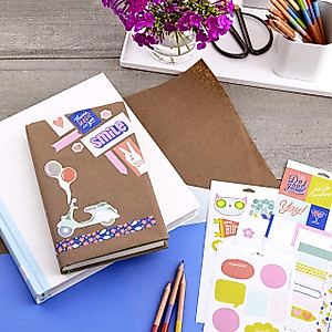 Hallmark Stickers for Kids and Adults (Pack of 91 Stickers, 5 Sheets for Planners, Notebooks, Laptops, Water Bottles, and More)