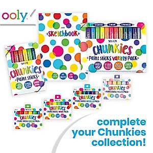 OOLY, Giftable Chunkies, No Brush or Water Needed, Twistable Paint Stick Set for Kids and Adults, Great for Any Project Including Posters, Cards, Scrapbooking, and Journaling, Set of 12