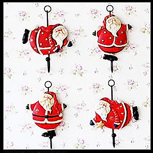 LIOOBO 1pc Santa Claus Wall Hanger Hook Retro Coat Hat Wall Mount Hook for Home Office Room Use