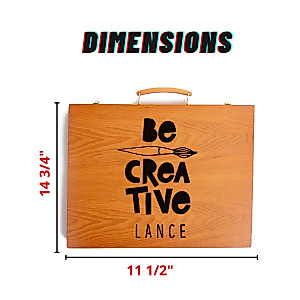 Qualtry Painting, Drawing & Art Supplies with Personalized Wooden Art Case for Kids 6-8 and 9-12 (Adventure Design) - Art Set, Paint Set, and Drawing Pencils Set for Boys and Girls