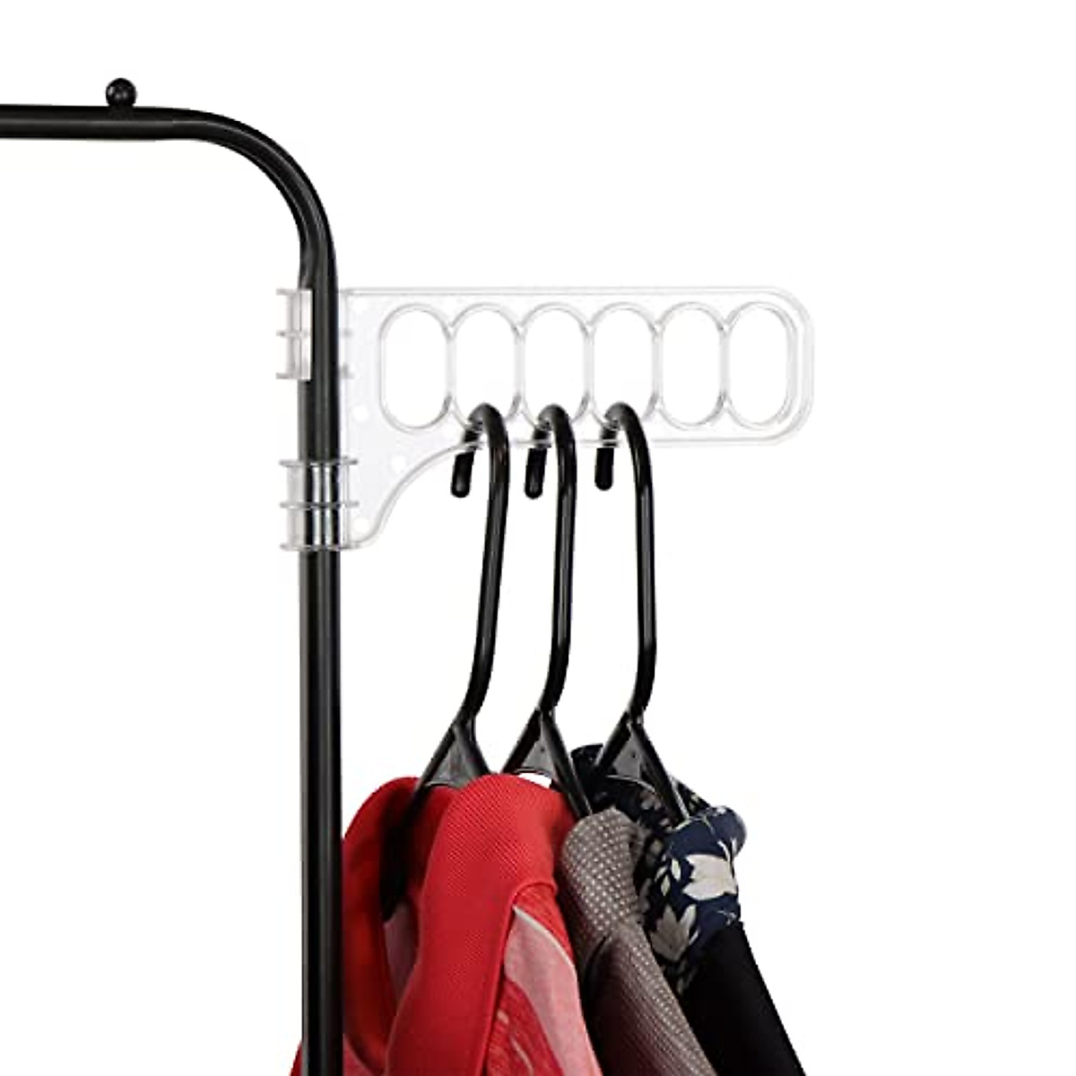 7Penn Hanging Clothes Rack with Shelves - Rolling Storage Laundry Cart with Hanging Bar, Portable Clothing Rack with Wheels - Bedroom Metal Wardrobe Storage - Rolling Garment Rack with Shelves