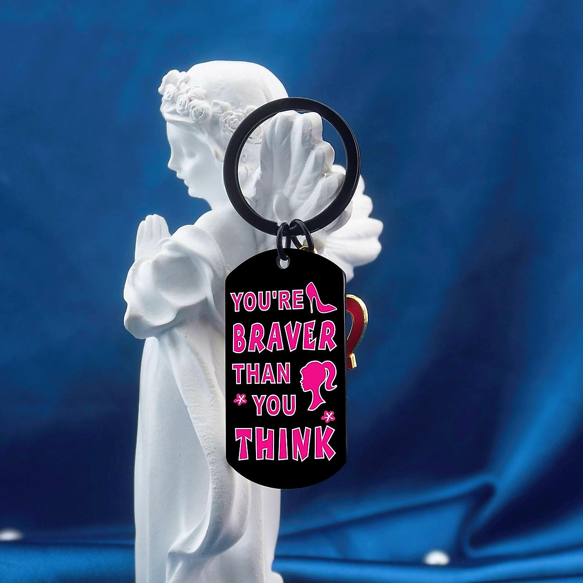 ichrati Inspirational Gifts for Women, Teen Girls Trendy Keychain, Bar-bie Movie Fans Stuffs, Keep Calm Girly Key Ring Accessories for Women, Barb Keychain Gifts for Best Friends