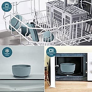 CSFICTS Baby Led Weaning Supplies - Silicone Baby Feeding Set - Suction Bowl Divided Plate Straw Sippy Cup - Toddler Self Feeding Eating Utensils Dish Set with Bibs Spoon Fork - 6 Months