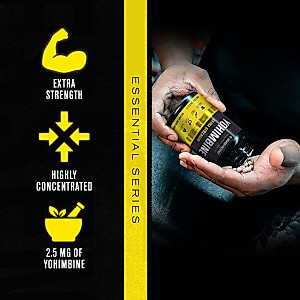 Jacked Factory Yohimbine Extra Strength Supplement, 270 Capsules - Premium Yohimbe Bark Extract for Experienced Users - Body Recomposition, Energy & More - Zero Fillers - 270 Veggie Capsule Pills