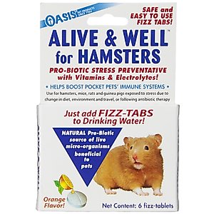 OASIS No 80063 Alive and Well, Stress Preventative and Pro-Biotic Tablets for Pocket Pets