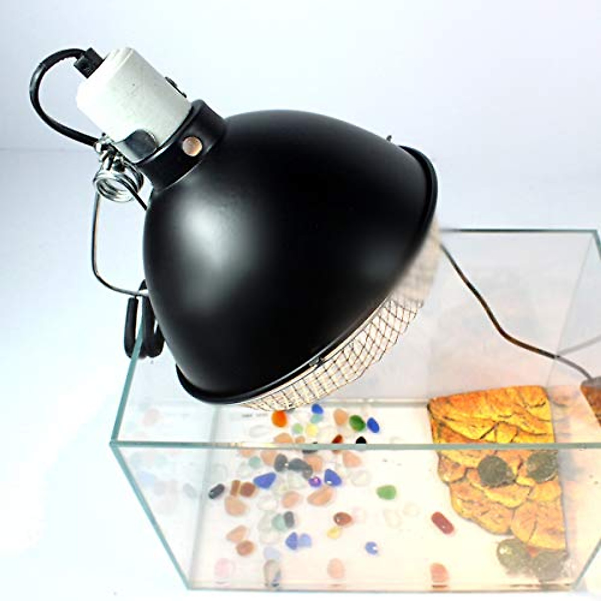 Kamas tools - Ceramic Heater Lamp Holder For Aquarium Vivarium Reptile Tortoise Turtle Snake Pet Lampshades With Switch Net E27 UV Light