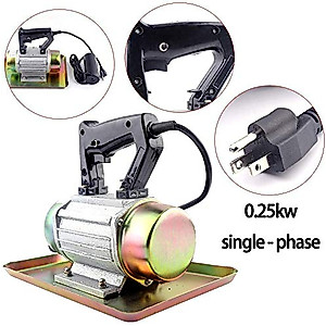Concrete Vibrator 110V 250W Portable Handheld Cement Vibrating Machine Troweling Concrete Vibrator Concrete Flat Plate Vibrator 3000RPM