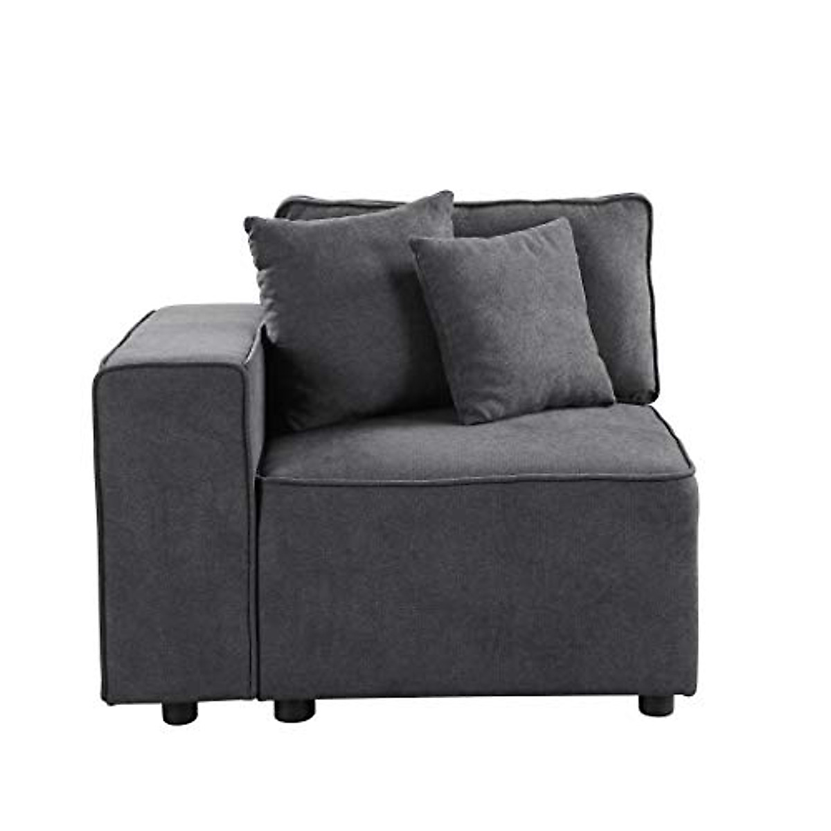 Acme Furniture Silvester Sectional, Gray Fabric