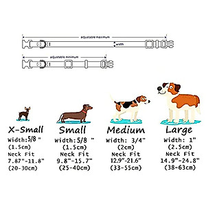 Mihqy Dog Collar with Bohemia Floral Tribal Geometric Patterns - Soft Ethnic Style Collar Adjustable for Small Medium Large Dogs(Floral Pink,M)