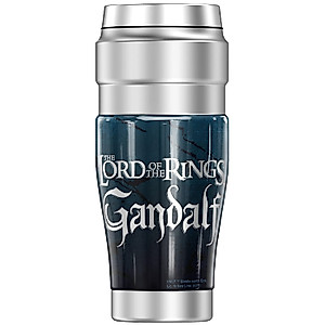 THERMOS The Lord of The Rings Gandalf STAINLESS KING Stainless Steel Travel Tumbler, Vacuum insulated & Double Wall, 16oz