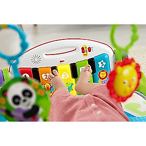 Fisher-Price Baby Gym & Activity Mat, Deluxe Kick & Play Piano Gym with Musical Toys, Lights & Smart Stages Learning
