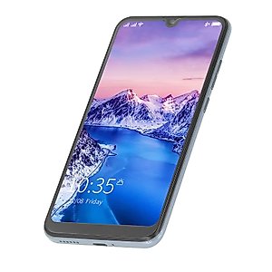 6.26 Inch Slim 3G Smart Phone Dual SIM Cell Phone for Android 10 OS, HD Full Screen Mobile Phone Support Face Recognition, Ten Core Processor, 4GB 64GB, Front and Rear HD Camera, 2800mAh(Light Blue)