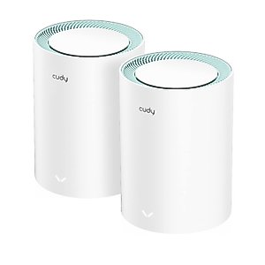 Cudy M1300 2-Pack AC1200 Gigabit Whole Mesh WiFi System, Dual Band, WiFi Extender, High Gain Antennas, VPN, Cloudflare, Connect Up to 100 Devices