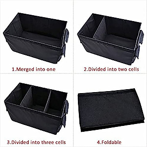 KOWMsnh Closet Mounted Storage Multi-Function Folding Storage Box with Non-Slip Bottom Storage Basket Sundries Bin Car Trunk Storages Organizer for Car Backup