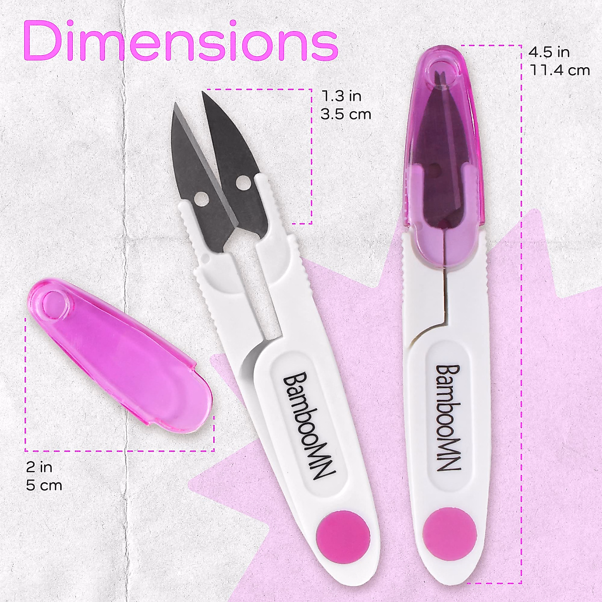 Professional Thread Snips - Multi-Purpose Travel Scissor - Purple - 1 Pair