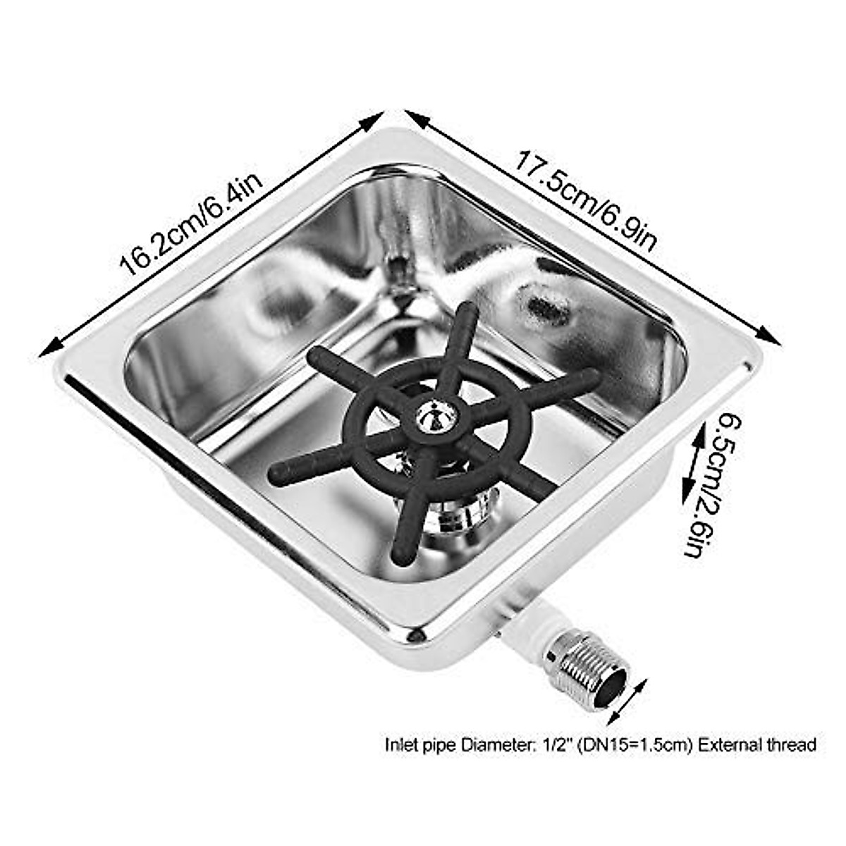 Kitchen Sink Glass Rinser, Stainless Steel Cup Washing Machine Automatic Rinser Pitcher Steaming Pitcher Washer Cleaner for Hotel Coffee Milk Tea Cup