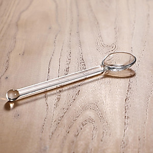 10Pcs Clear Glass Spoons,Heat Resistant Glass Teaspoons,5.8inch Mini Coffee Stirring Spoon,for Cold Drink Yogurt Cocktail Desserts Ice Cream Appetizers