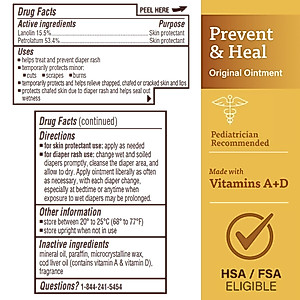 A+D Original Diaper Rash Ointment, 1 Pound Jar Pack of 2