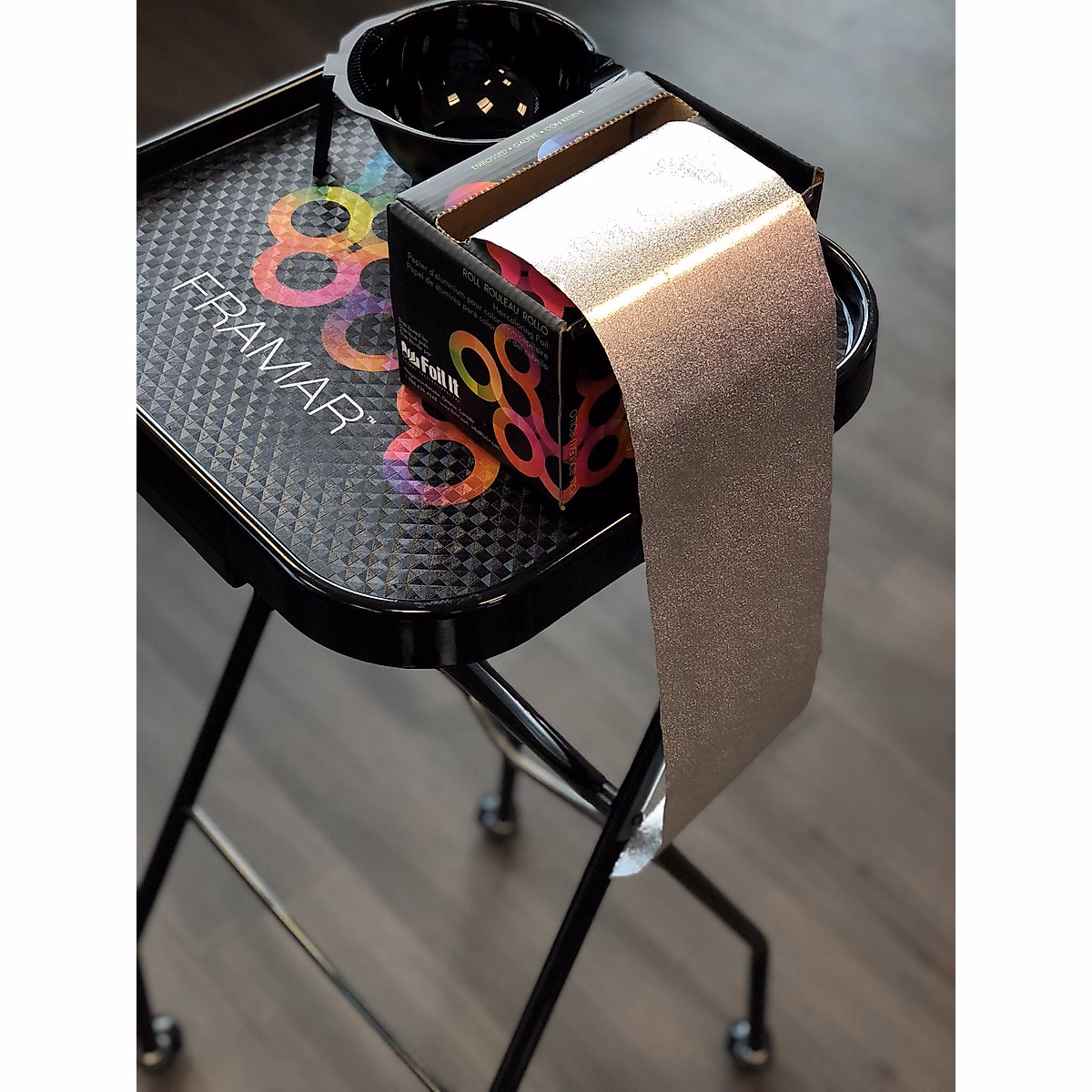 Framar Star Struck Silver Embossed Roll Aluminum Foil, Hair Foils For Highlighting - Medium 320 ft