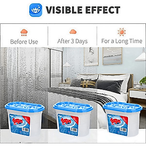 Moisture absorbers Boxes (4 Pack) - 10.5 Oz, Dehumidification Box, Moisture Absorber for Closet, Bathroom, Storage, Kitchens, Basement, Laundries, Spaces, Studies, Car, Boats, RVs, Boat.