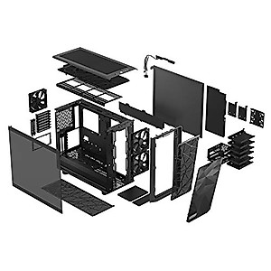 Fractal Design Meshify 2 Gray ATX Flexible Light Tinted Tempered Glass Window Mid Tower Computer Case