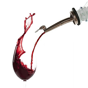 olive oil spouts,Stainless Steel Classic Bottle Pour Tapered Spouts for Pours liquor, vinegar, syrup or oils with Stainless Steel Funnels (2pcs)