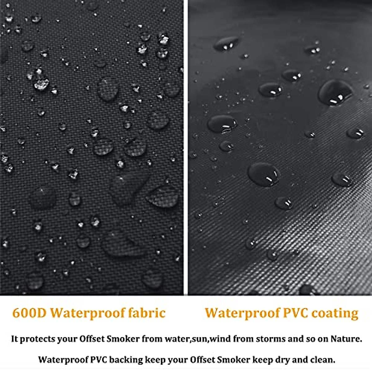 STARTWO Offset Smoker Cover,Waterproof Longhorn Grill Cover,Windproof BBQ Cover,UV Protecting Longhorn Smoker Cover for Oklahoma Joe's and Rivergrille Rustler Vertical,43LX29WX67H inches