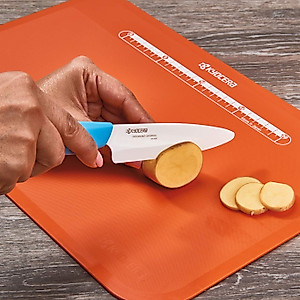 Kyocera Revolution Series 4-1/4-Inch Utility Knife, Blue Handle