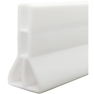 3" High Shower Water Splash Guard 67 Inch Collapsible Shower Threshold Water Dam Barrier Shower Dam Water Stopper To Keep Water In Shower Splash Guard For Walk In Shower Water Guard (5.6Ft）