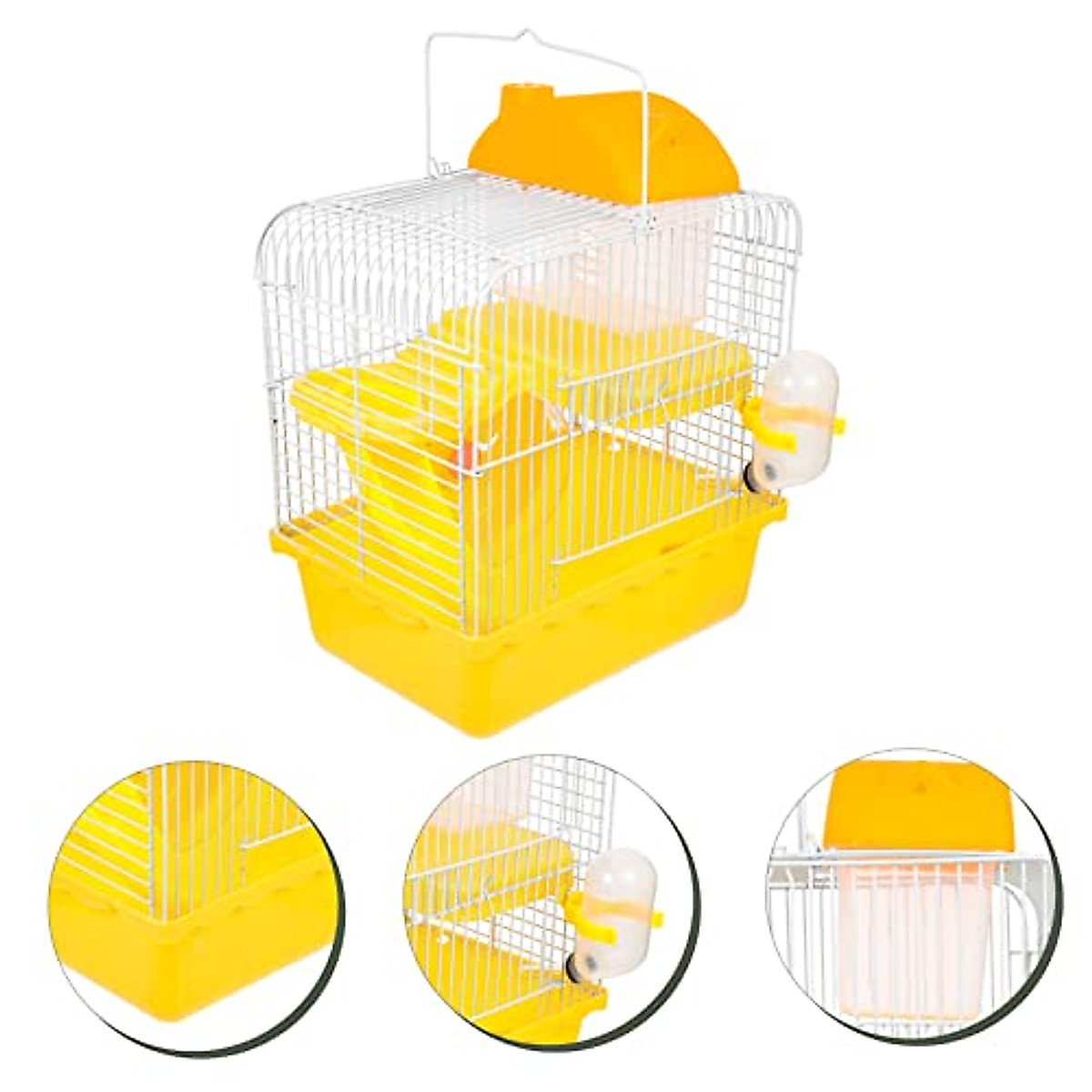 VOSAREA Hamster Cage Turtle Accessories Travel Guinea Pig Cage Accessories Rat Cage Chinchilla Cage Accessories Hamster Hideout Plastic Orange Guinea Pig House Rat House Rat Hut