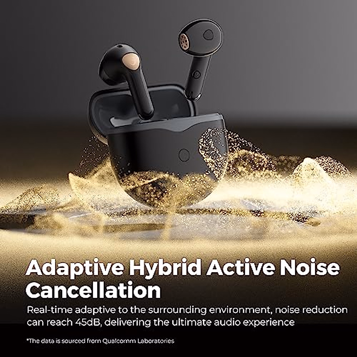 SoundPEATS Air4 Wireless Earbuds with Snapdragon Sound AptX Adaptive Lossless, QCC3071 Bluetooth 5.3 Earbuds with Boost Bass, Multipoint Connection, 6-Mic CVC, Low Latency, 26Hrs, IPX4 Rated