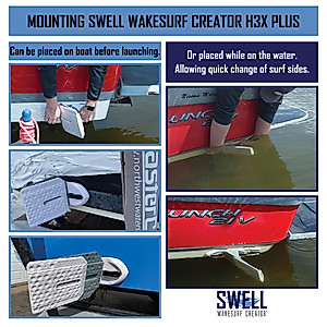 SWELL Wakesurf Creator H3X Plus - The Best Wake Shaper - Extendable Length, Rotating with Hydrodynamic Texture
