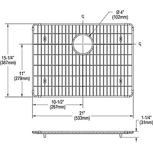 Elkay Crosstown CTXBG2115 Stainless Steel Bottom Grid