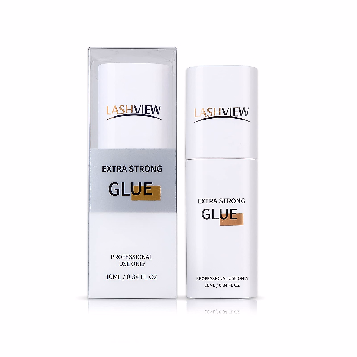 LASHVIEW Eyelash Extension Glue,Lash Extension Glue,Precise Drop Technology Glue,Accurate 0.03ml Per Drop,Maximum Bonding Power,1 Sec Dry Time,Long-Lasting Time,10ml